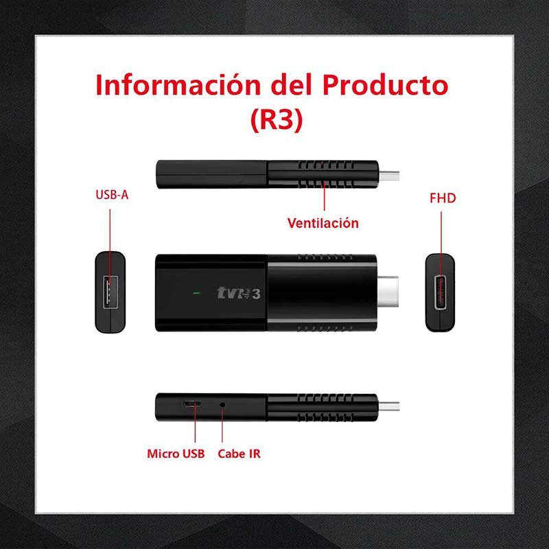 Android Tv Stick TVR3 convertidor a Smart TV - Android 16.0 | Mesirve